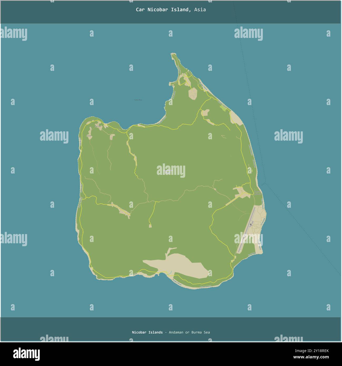 Car Nicobar Island in the Andaman or Burma Sea, belonging to India ...