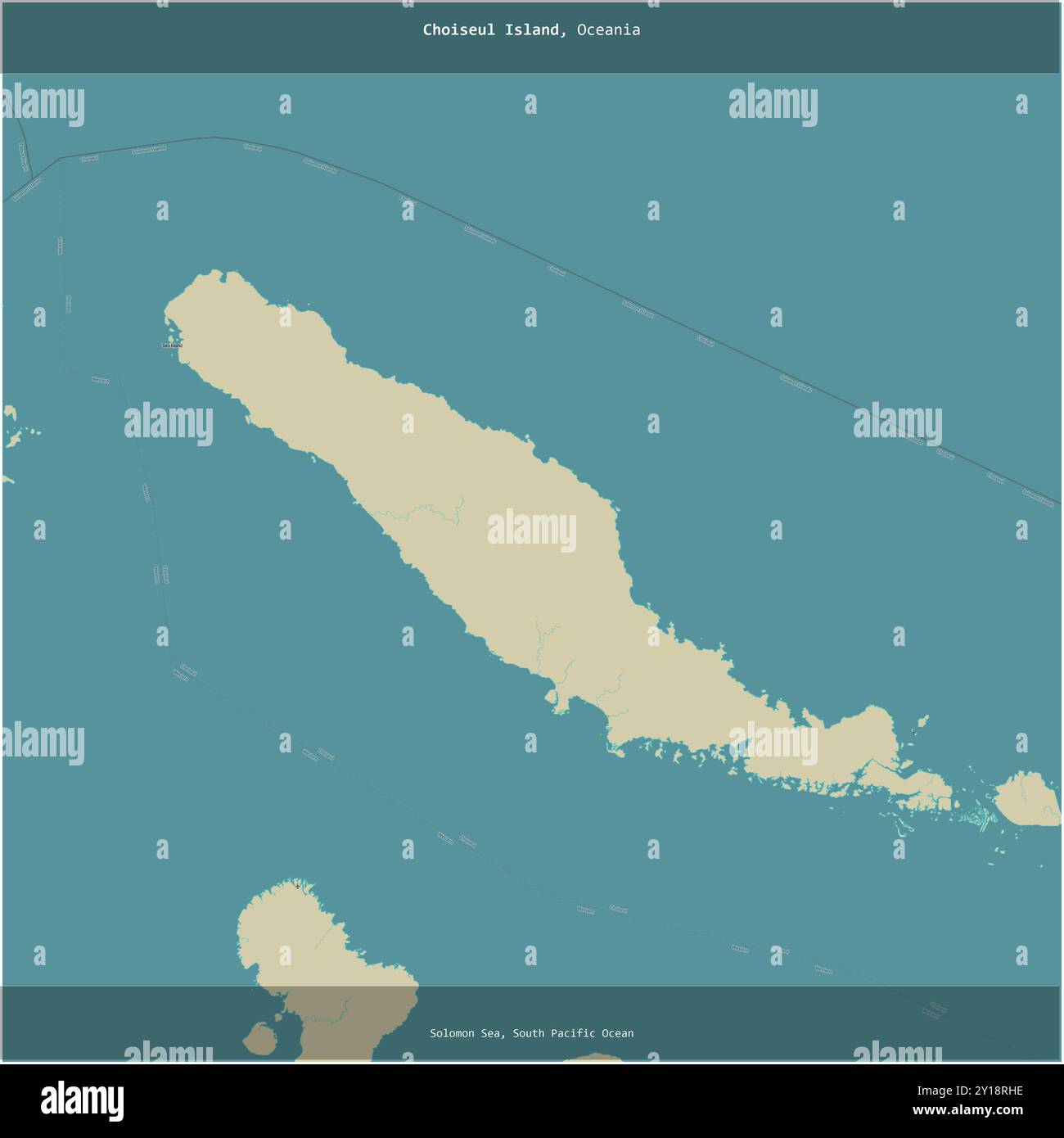 Choiseul Island in the Solomon Sea, belonging to Solomon Islands ...