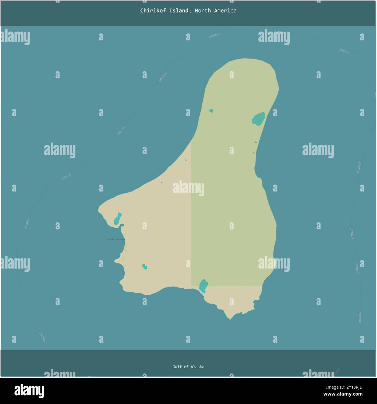 Chirikof Island in the Gulf of Alaska, belonging to United States ...