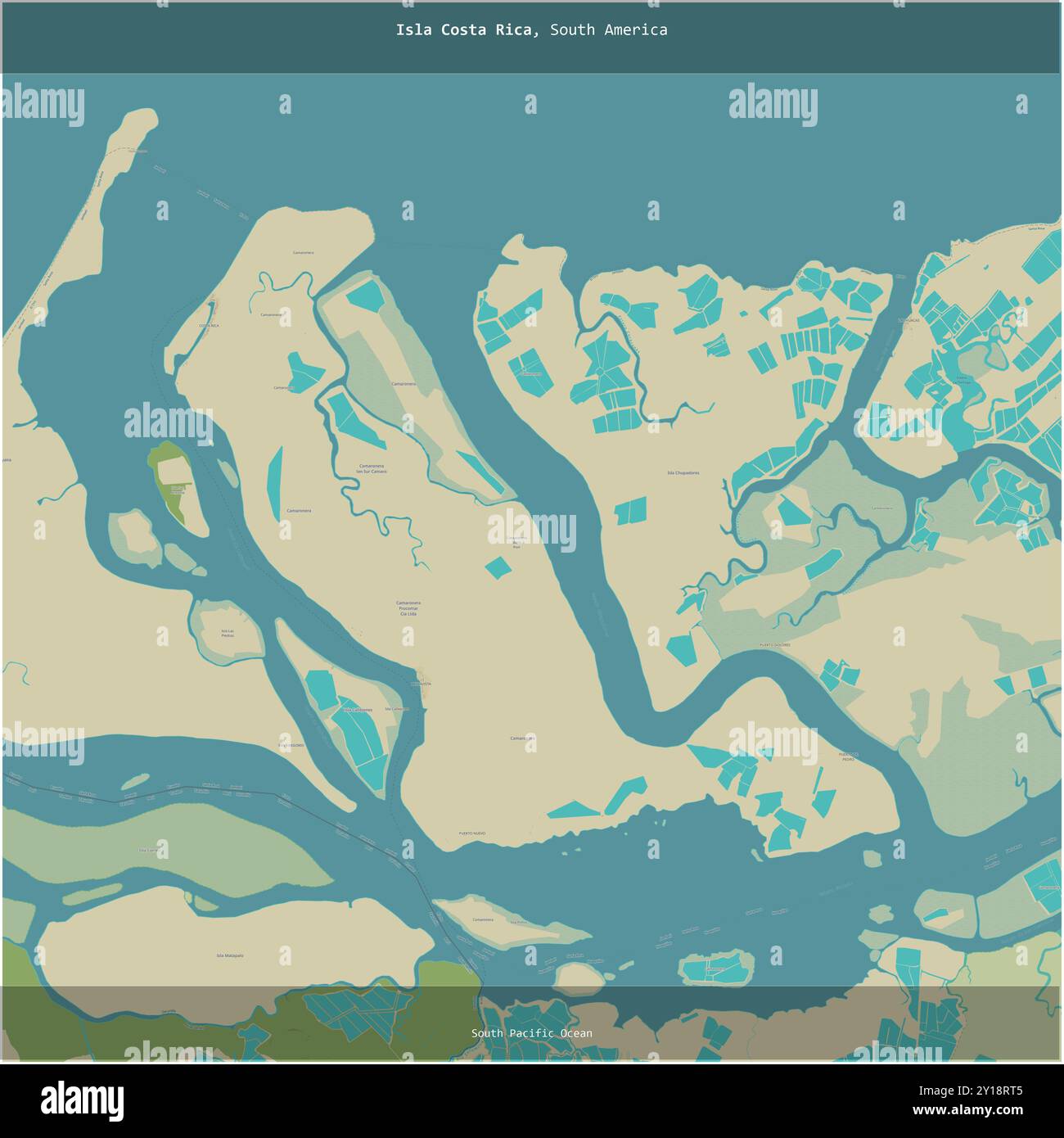 Isla Costa Rica in the South Pacific Ocean, belonging to Ecuador ...