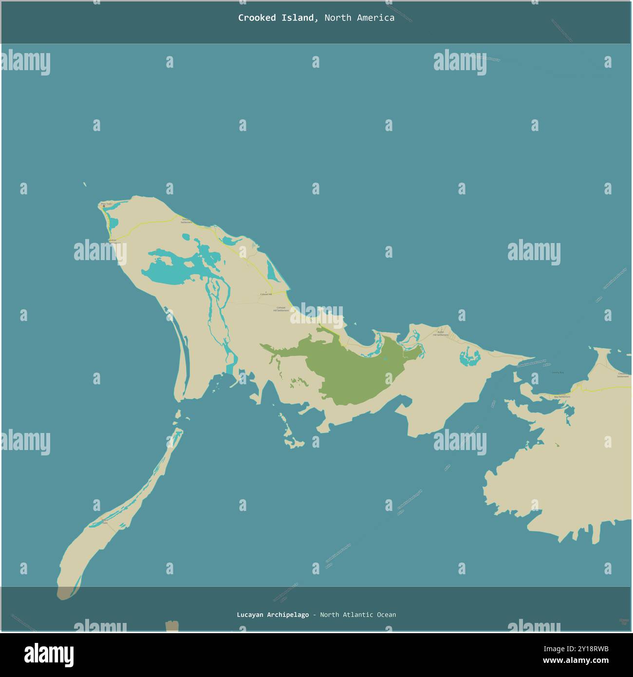 Crooked Island in the North Atlantic Ocean, belonging to Bahamas ...