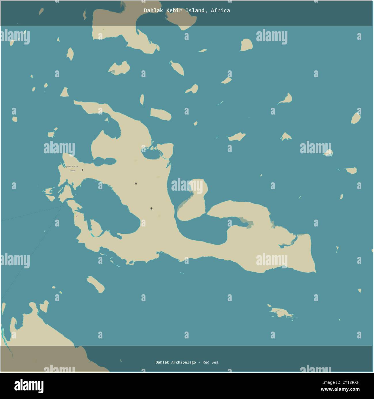 Dahlak Kebir Island in the Red Sea, belonging to Eritrea, cropped to ...