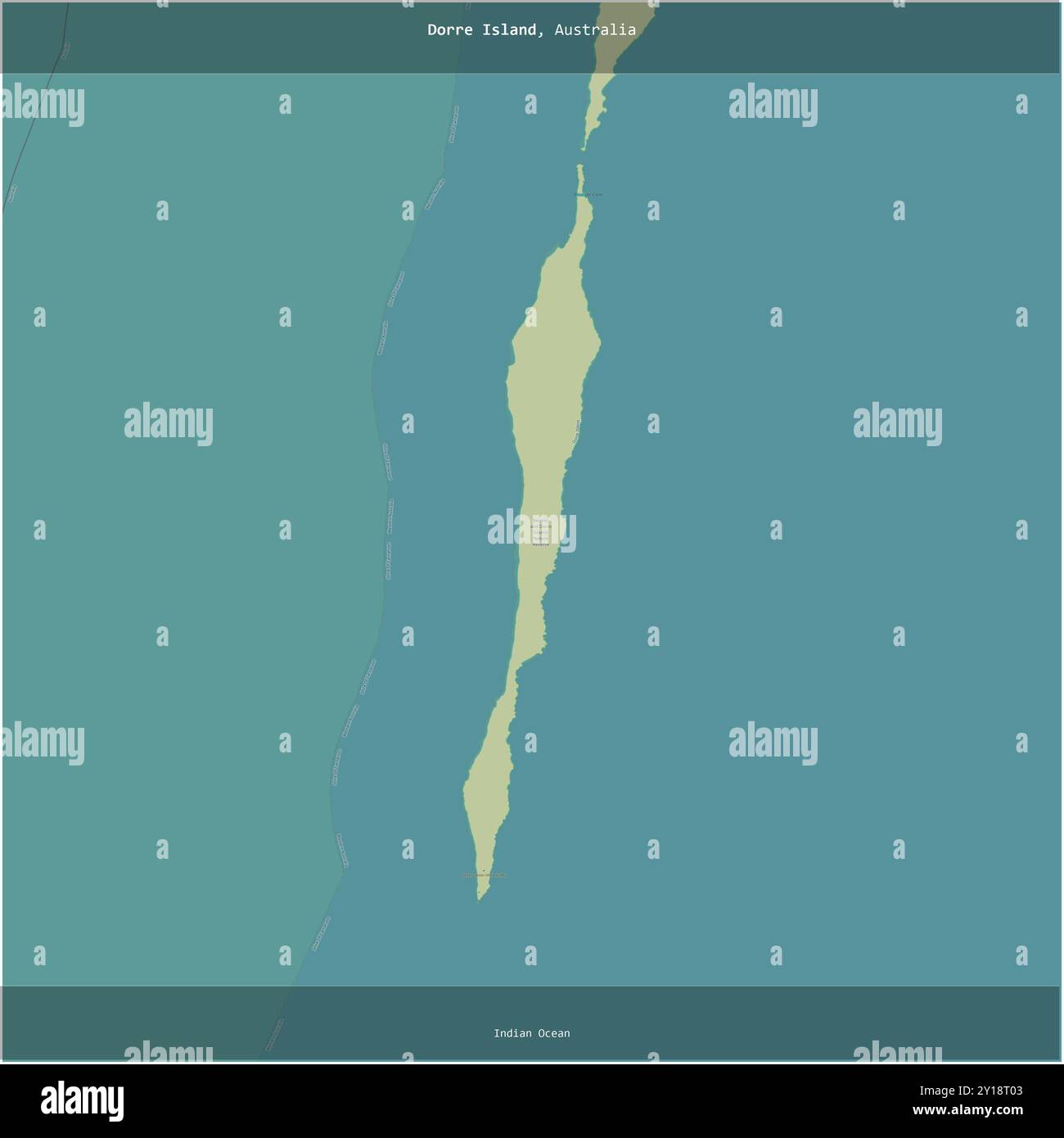Dorre Island in the Indian Ocean, belonging to Australia, cropped to ...