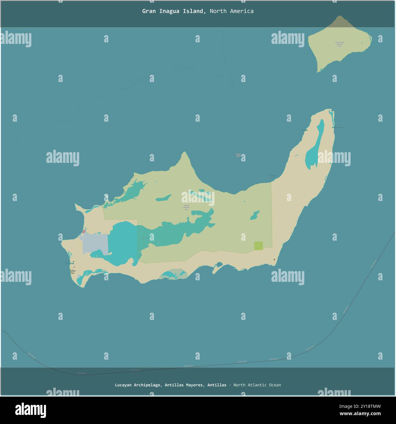 Gran Inagua Island in the North Atlantic Ocean, belonging to Bahamas ...