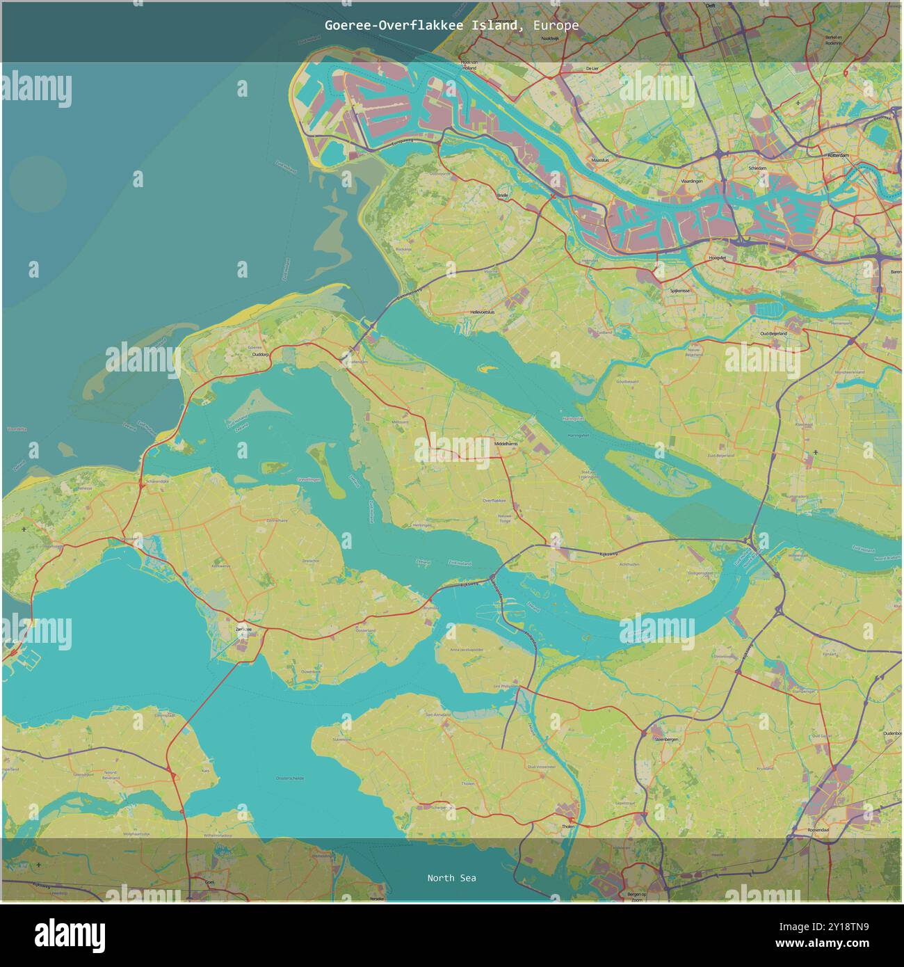 Goeree-Overflakkee Island in the North Sea, belonging to Netherlands ...