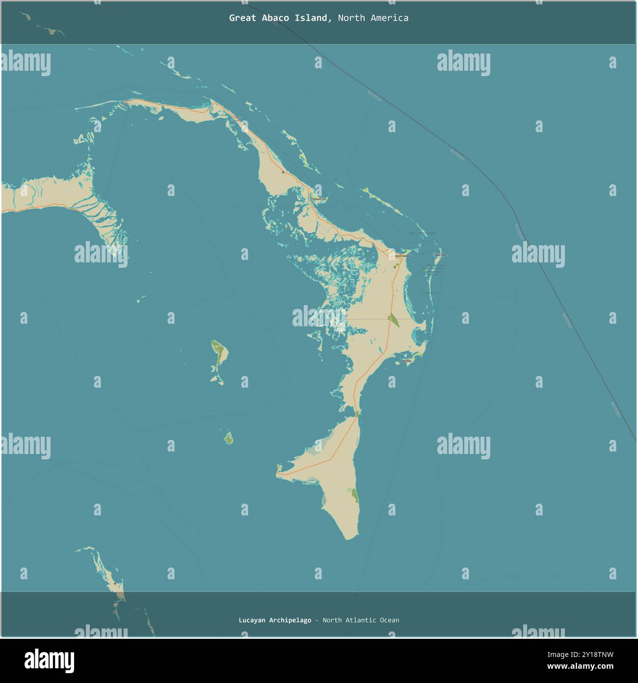 Great Abaco Island in the North Atlantic Ocean, belonging to Bahamas ...