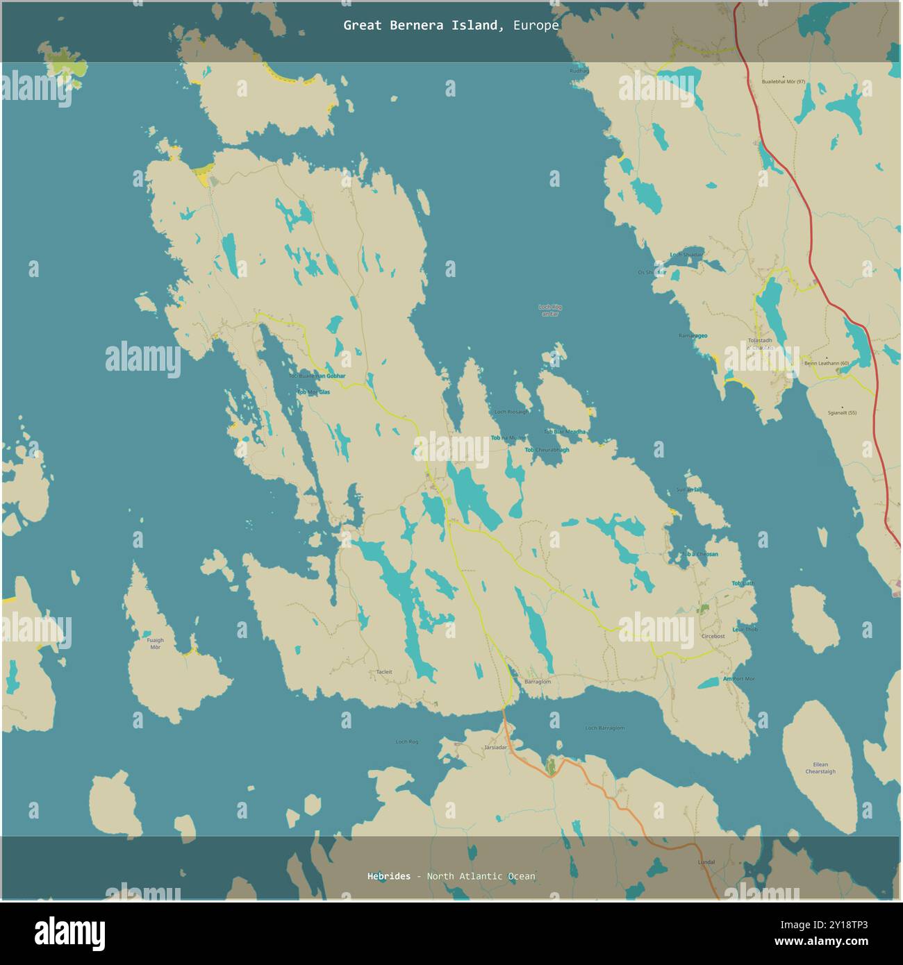 Great Bernera Island in the North Atlantic Ocean, belonging to United ...