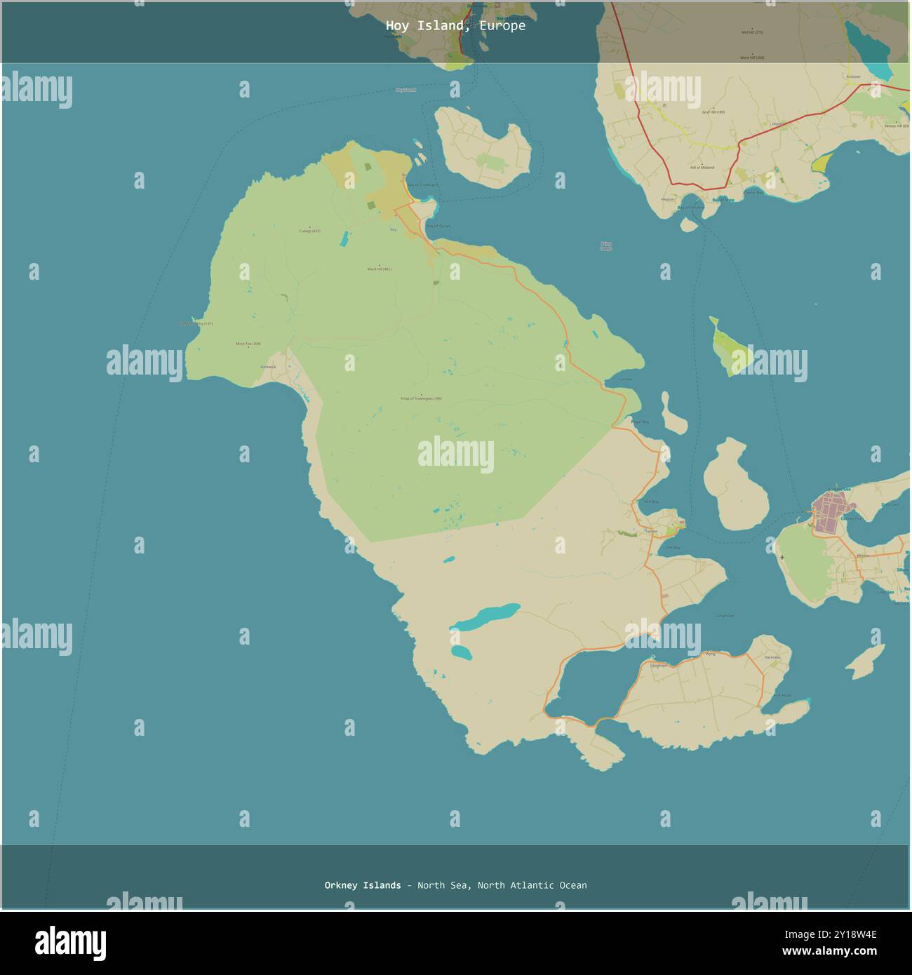 Map of hoy hi-res stock photography and images - Alamy
