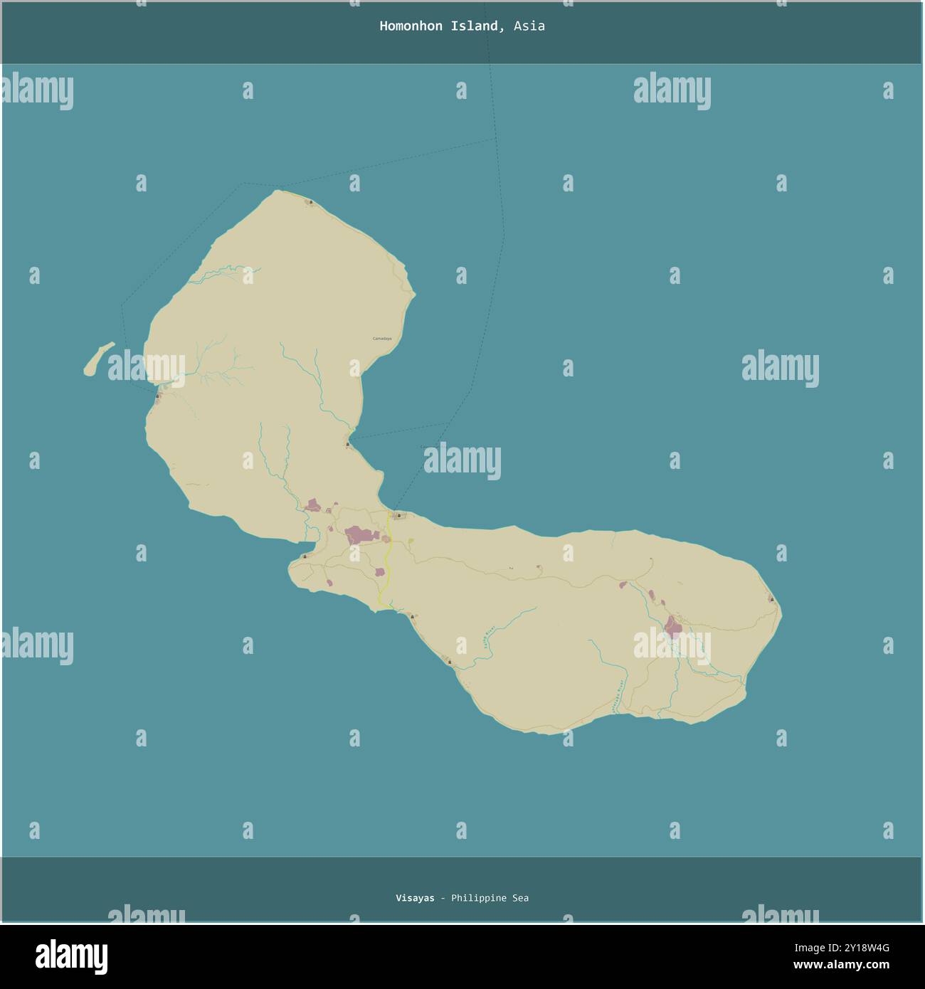 Homonhon Island in the Philippine Sea, belonging to Philippines ...