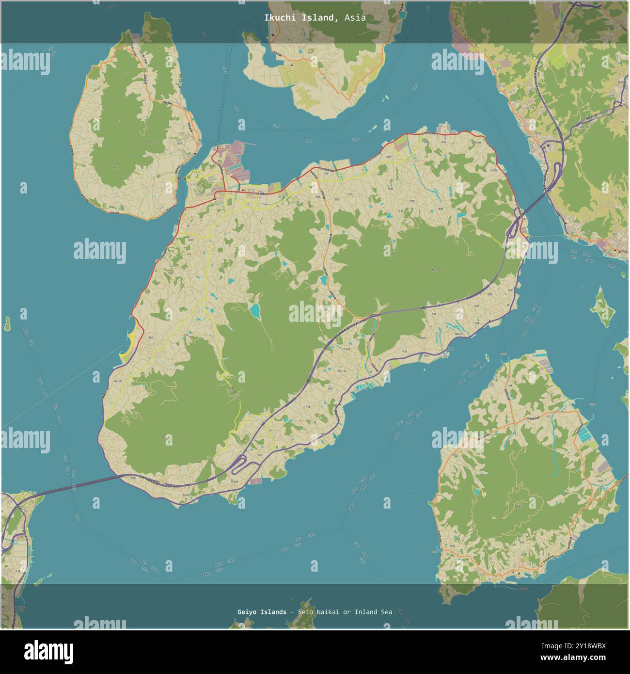 Ikuchi Island in the Seto Naikai or Inland Sea, belonging to Japan ...