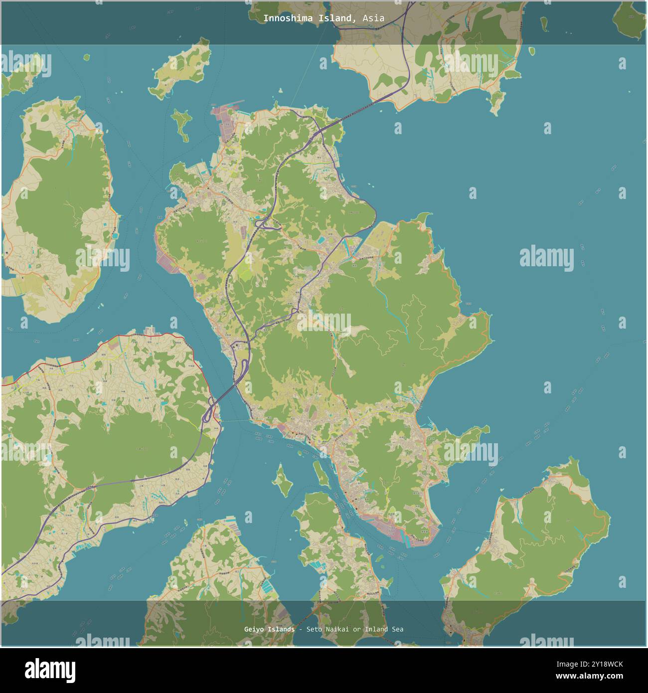 Innoshima Island in the Seto Naikai or Inland Sea, belonging to Japan ...