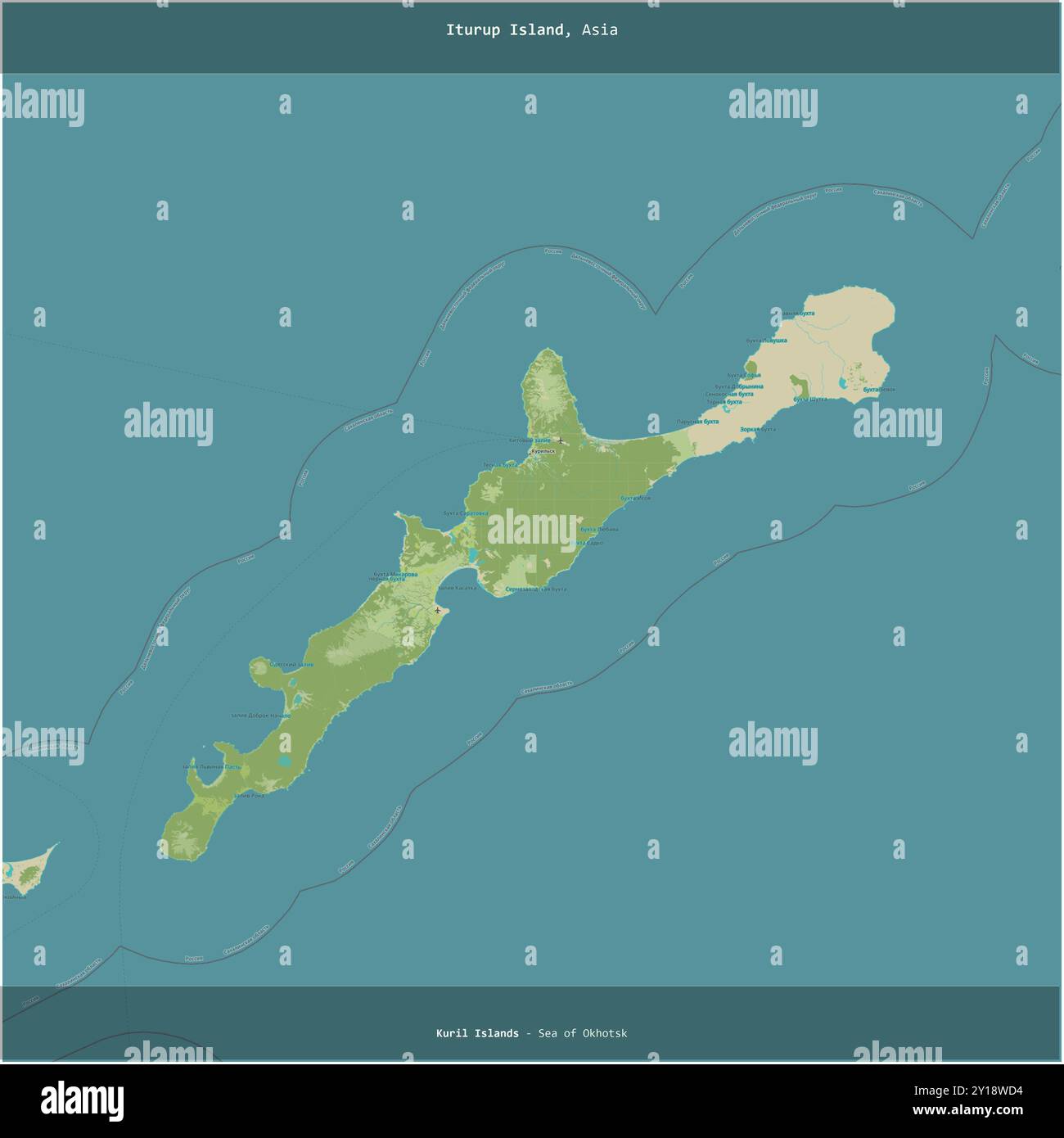 Map of kuril islands hi-res stock photography and images - Alamy
