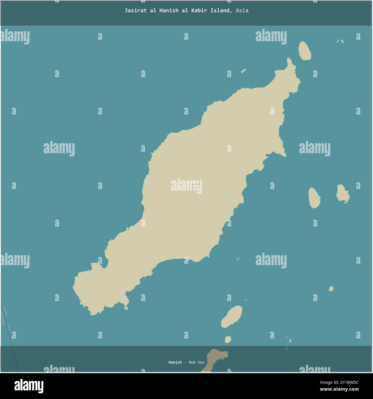 Jazirat al Hanish al Kabir Island in the Red Sea, belonging to Yemen ...