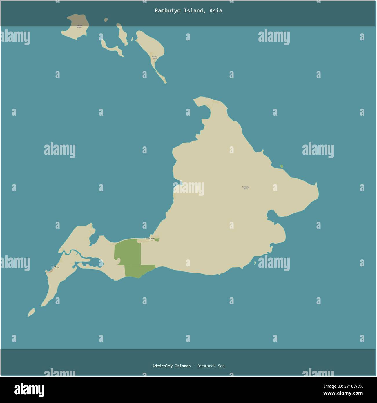 Rambutyo Island in the Bismarck Sea, belonging to Papua New Guinea ...