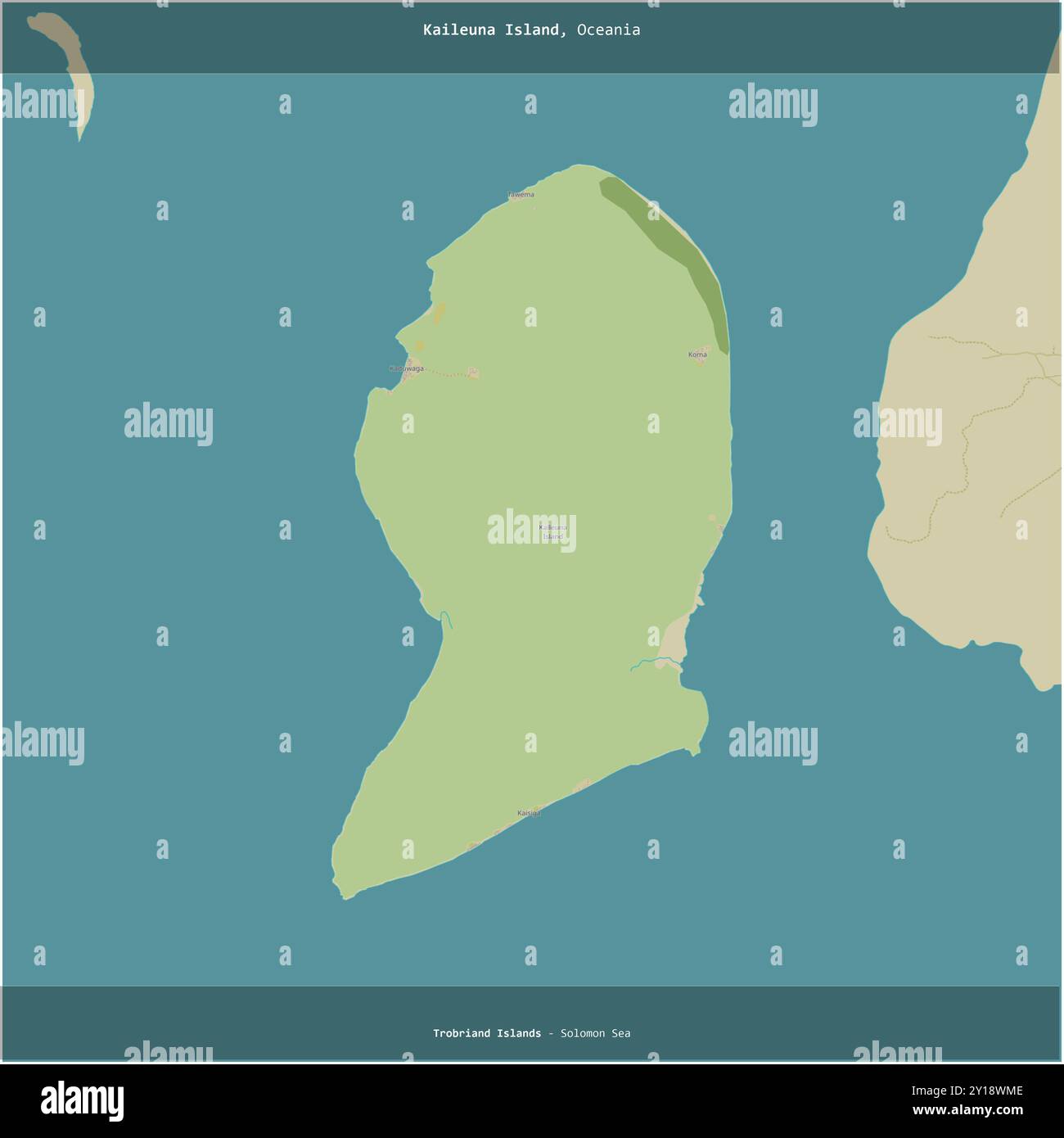 Kaileuna Island in the Solomon Sea, belonging to Papua New Guinea ...