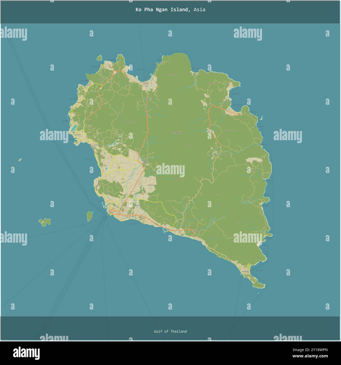 Ko Pha Ngan Island in the Gulf of Thailand, belonging to Thailand ...