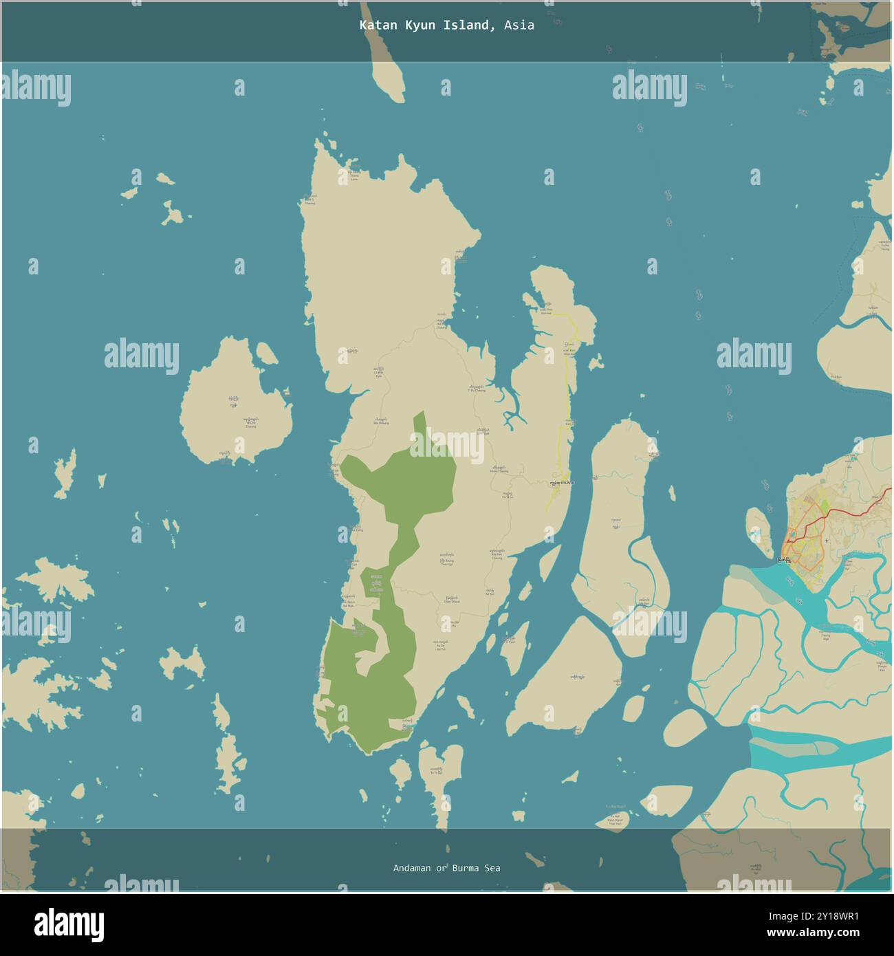 Katan Kyun Island in the Andaman or Burma Sea, belonging to Myanmar ...
