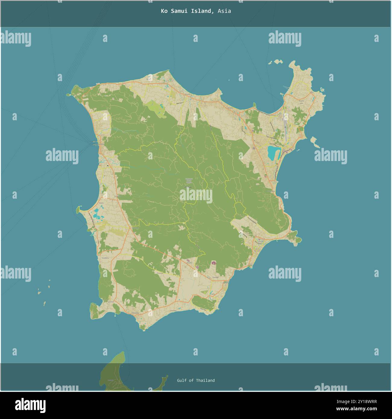 Ko Samui Island in the Gulf of Thailand, belonging to Thailand, cropped ...