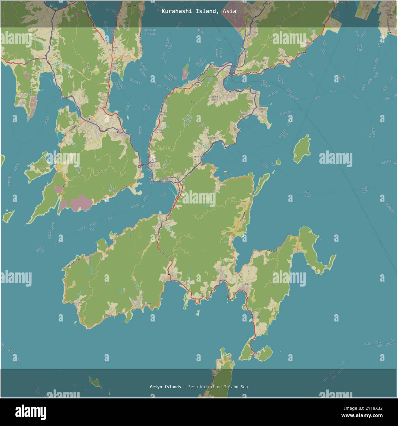 Kurahashi Island in the Seto Naikai or Inland Sea, belonging to Japan ...