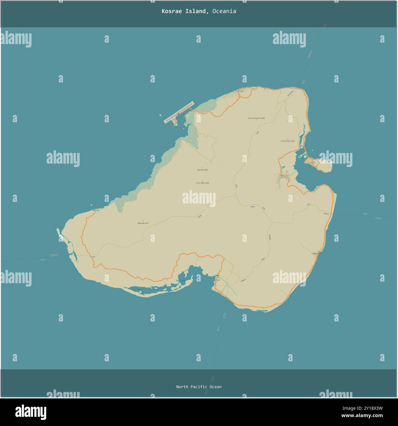 Kosrae Island in the North Pacific Ocean, belonging to Federated States ...