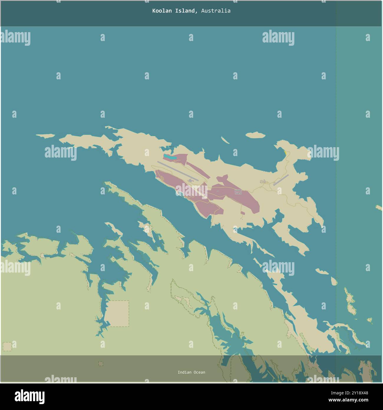 Koolan Island in the Indian Ocean, belonging to Australia, cropped to ...