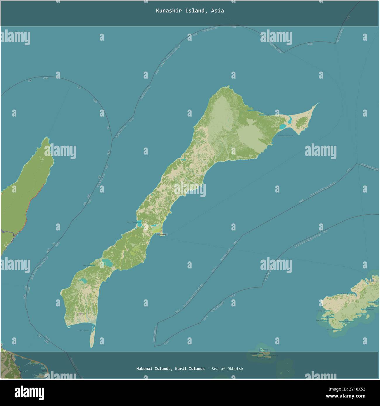 Map of kuril islands hi-res stock photography and images - Alamy