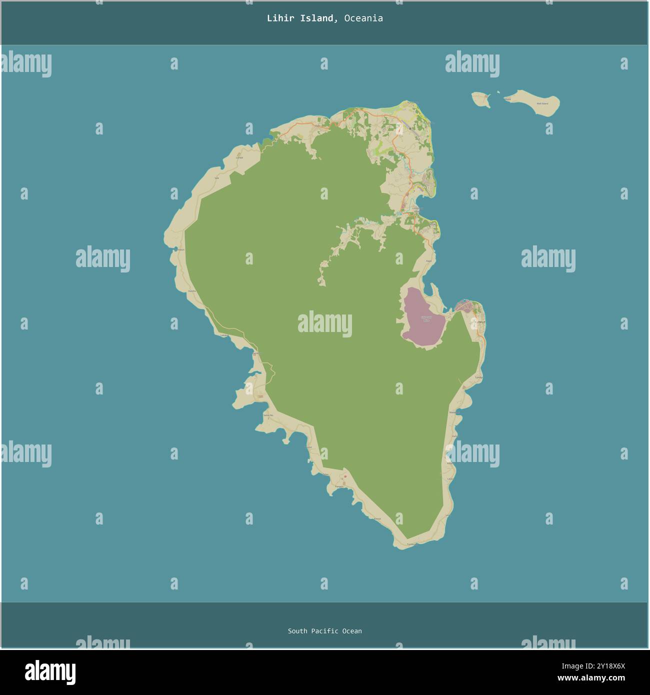 Lihir Island in the South Pacific Ocean, belonging to Papua New Guinea ...