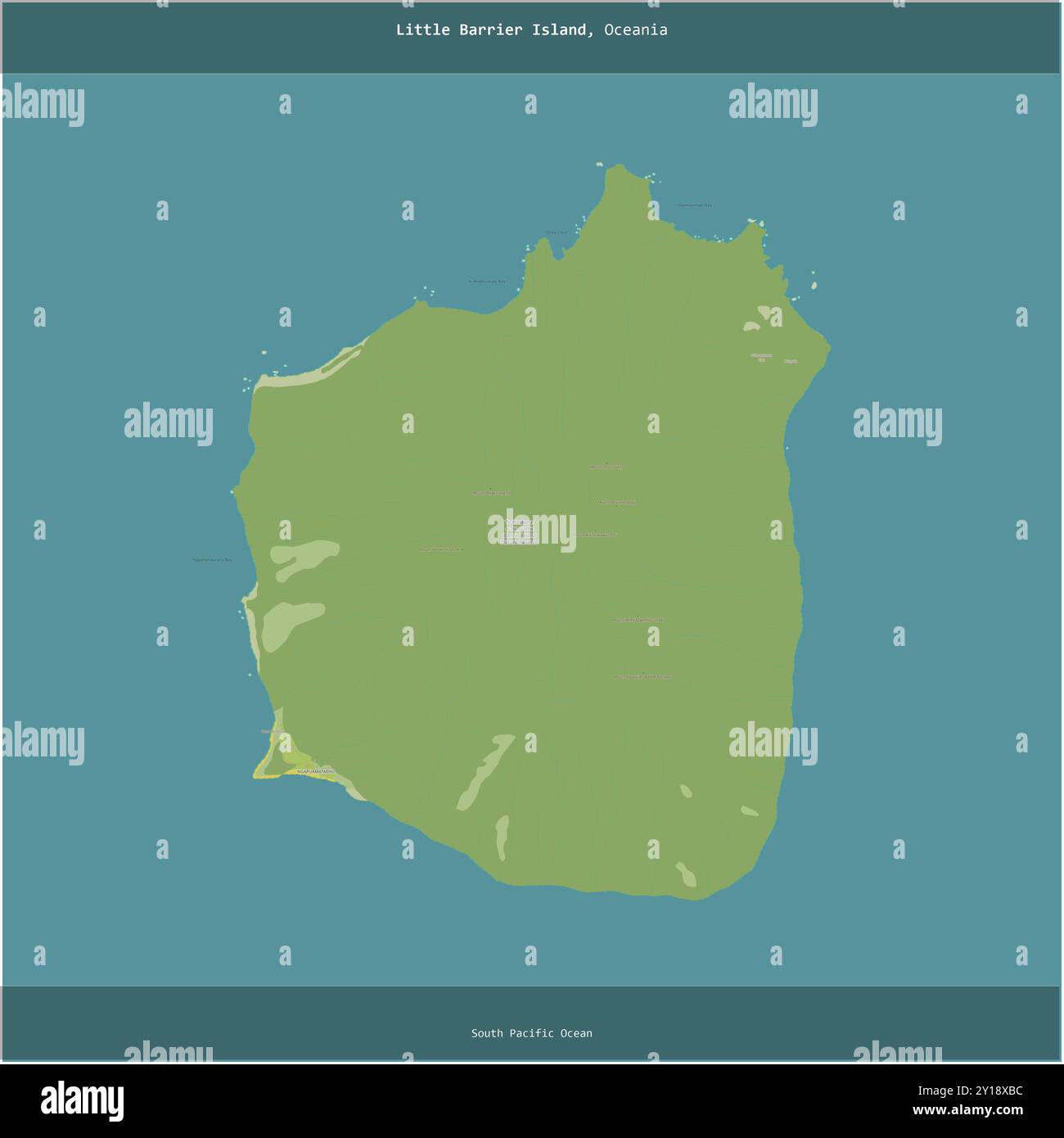 Little Barrier Island in the South Pacific Ocean, belonging to New ...