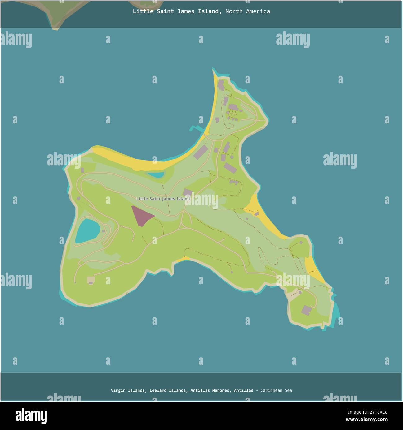 Little Saint James Island in the Caribbean Sea, belonging to U. S ...