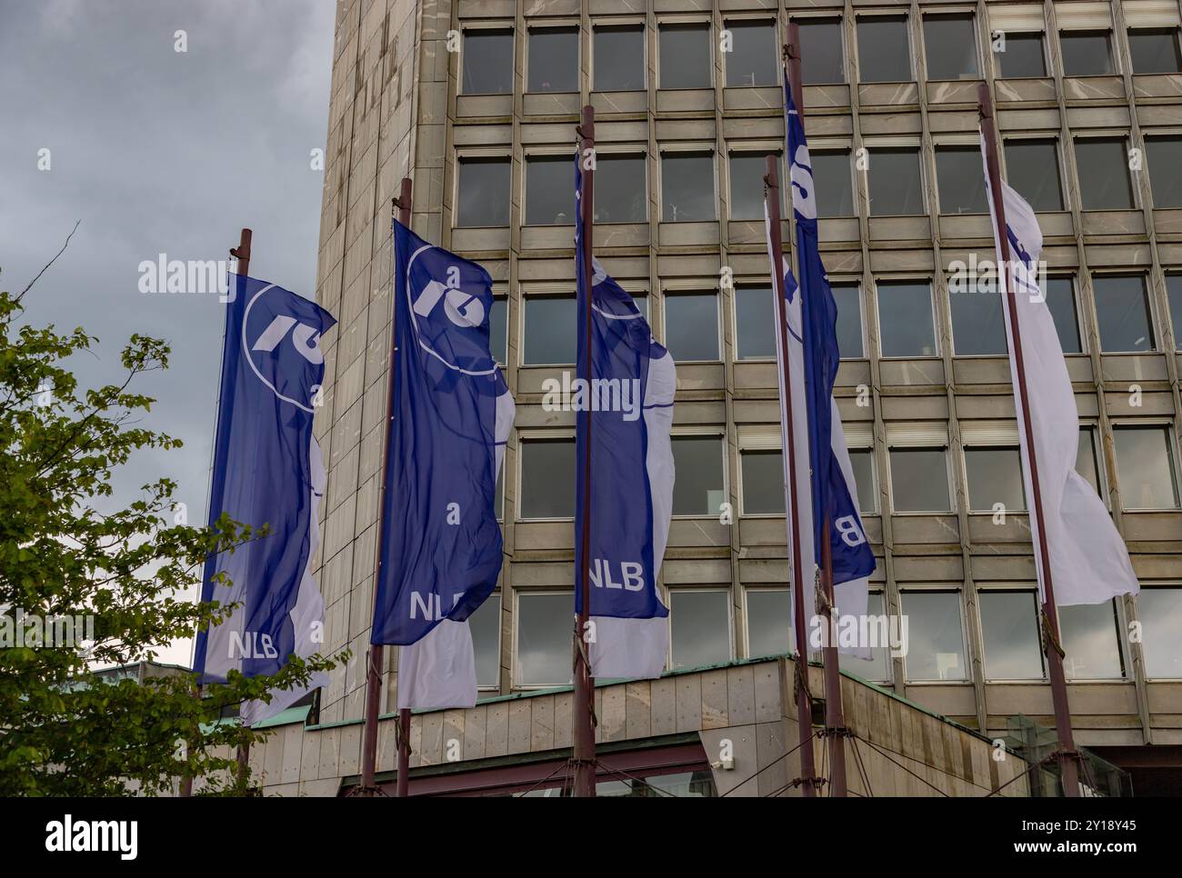 A picture of multiple NLB Bank flags Stock Photo - Alamy