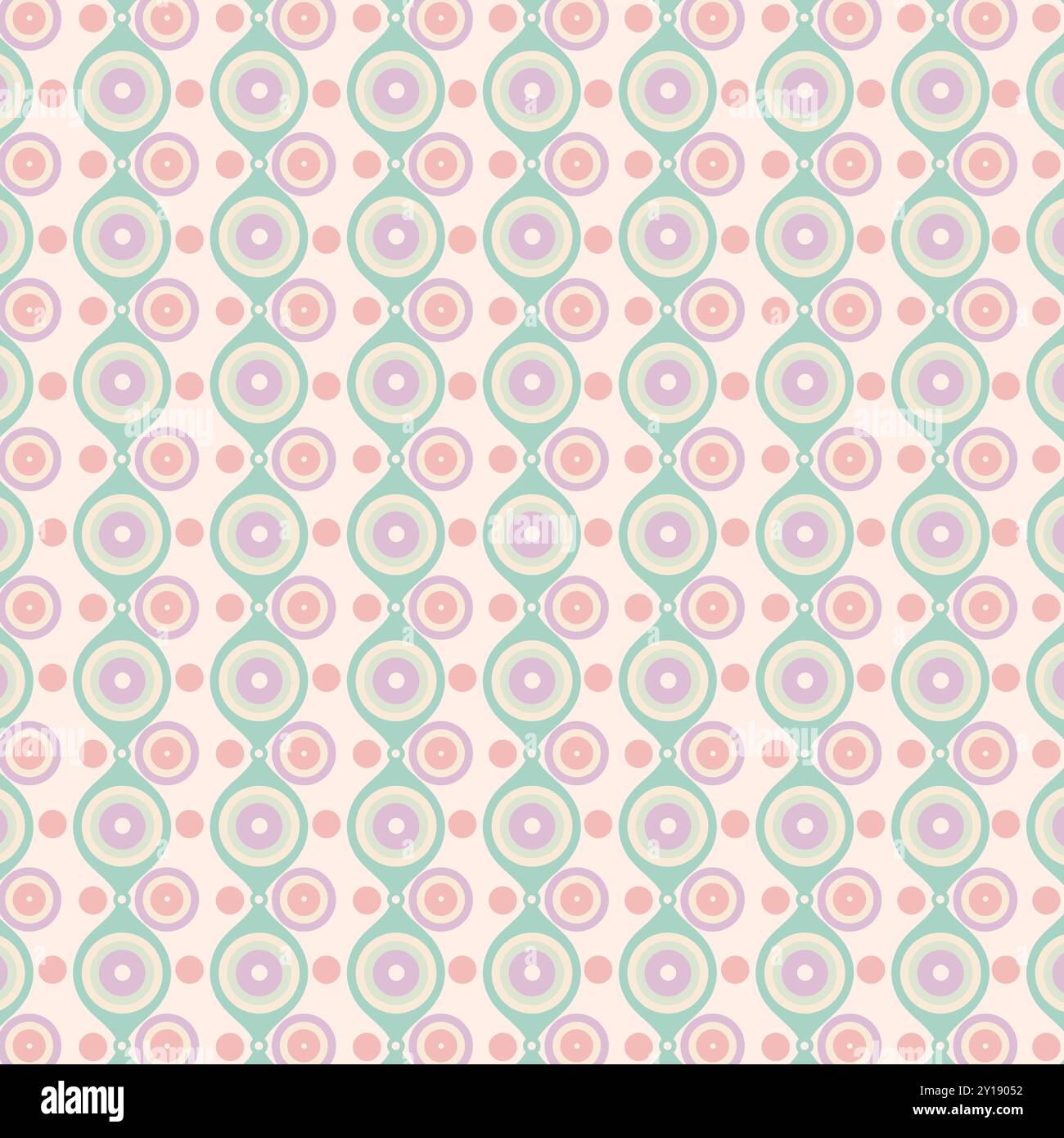 Soft Pastel Coloured Mid Century Pattern Stock Photo - Alamy