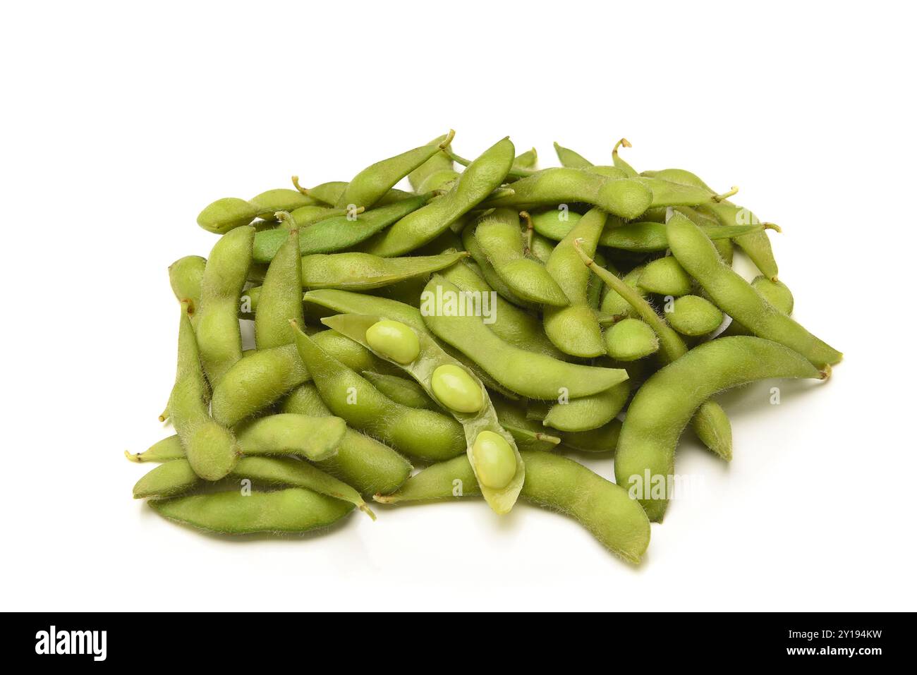 A pile of fresh soybeans on a white background Stock Photo - Alamy