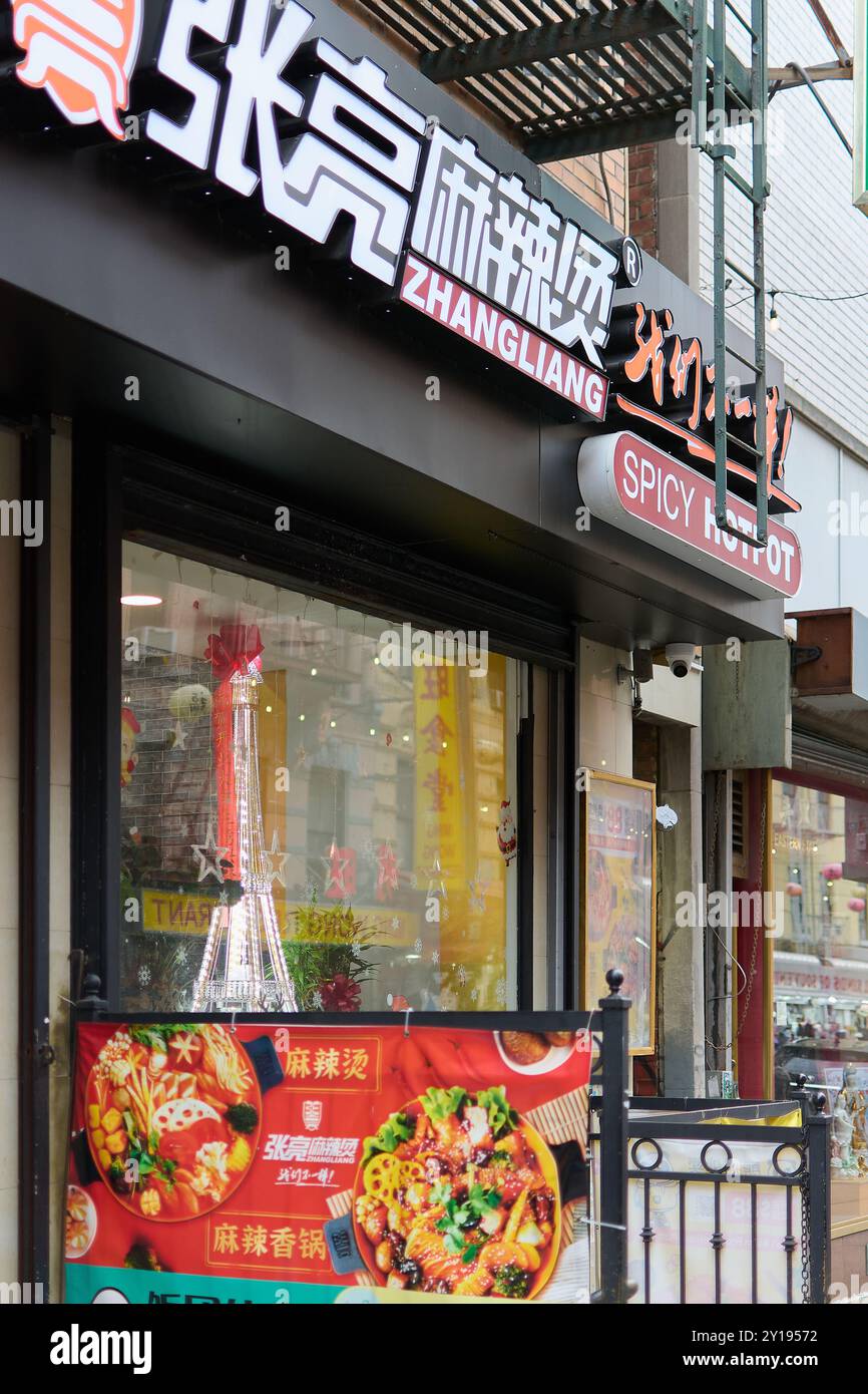 New York, United States -September 05,2024: Exterior view of Zhangliang ...