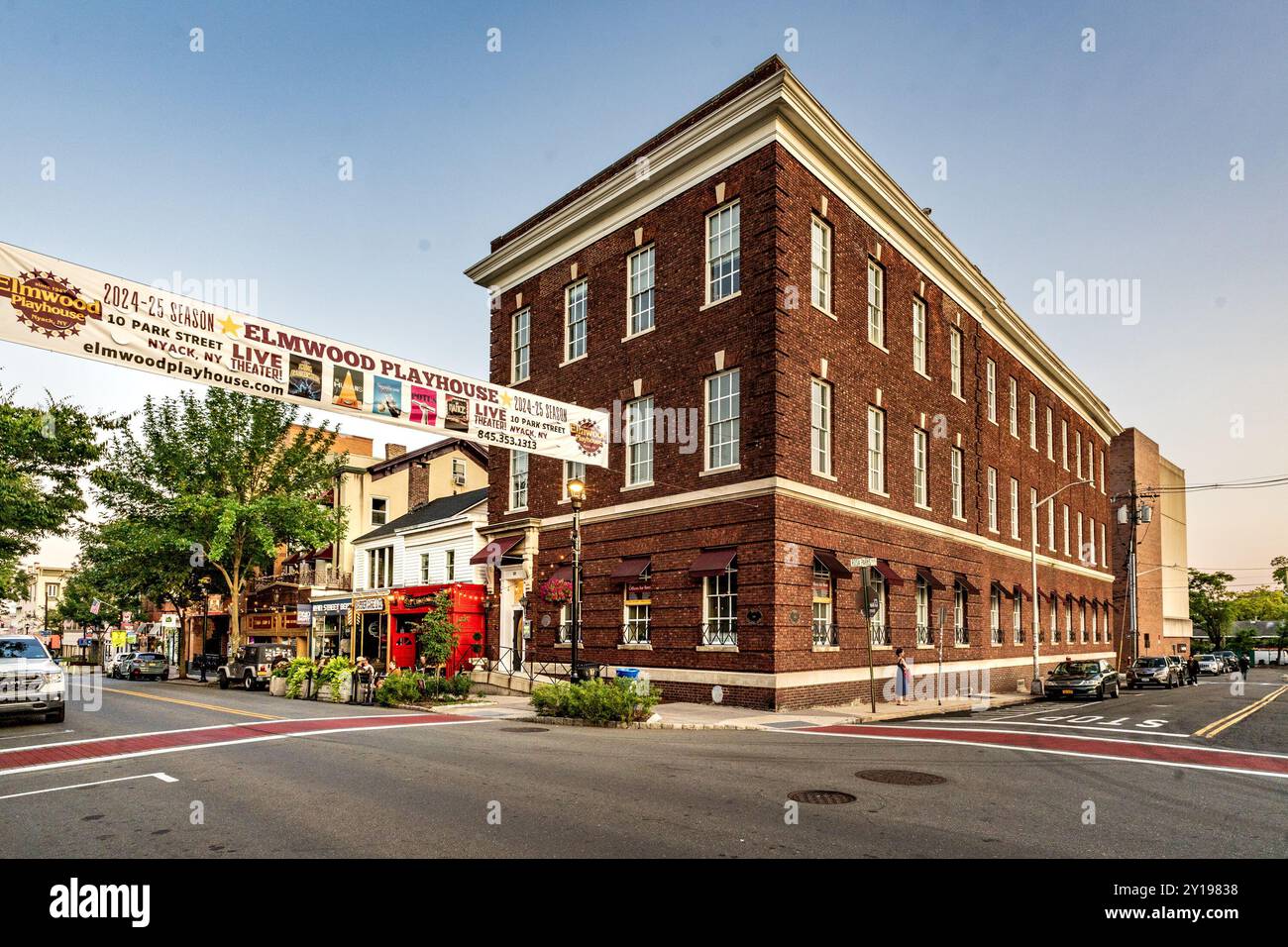 Nyack, NY - US - Sep 5, 2024 The three story historic red-brick Nyack ...