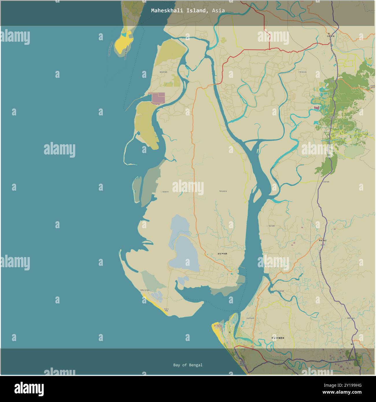 Bangladesh highlighted in map hi-res stock photography and images - Alamy