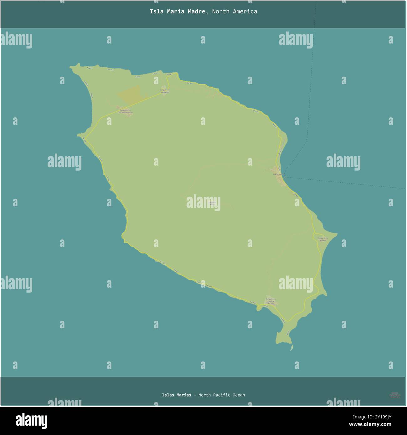 Isla Maria Madre in the North Pacific Ocean, belonging to Mexico ...