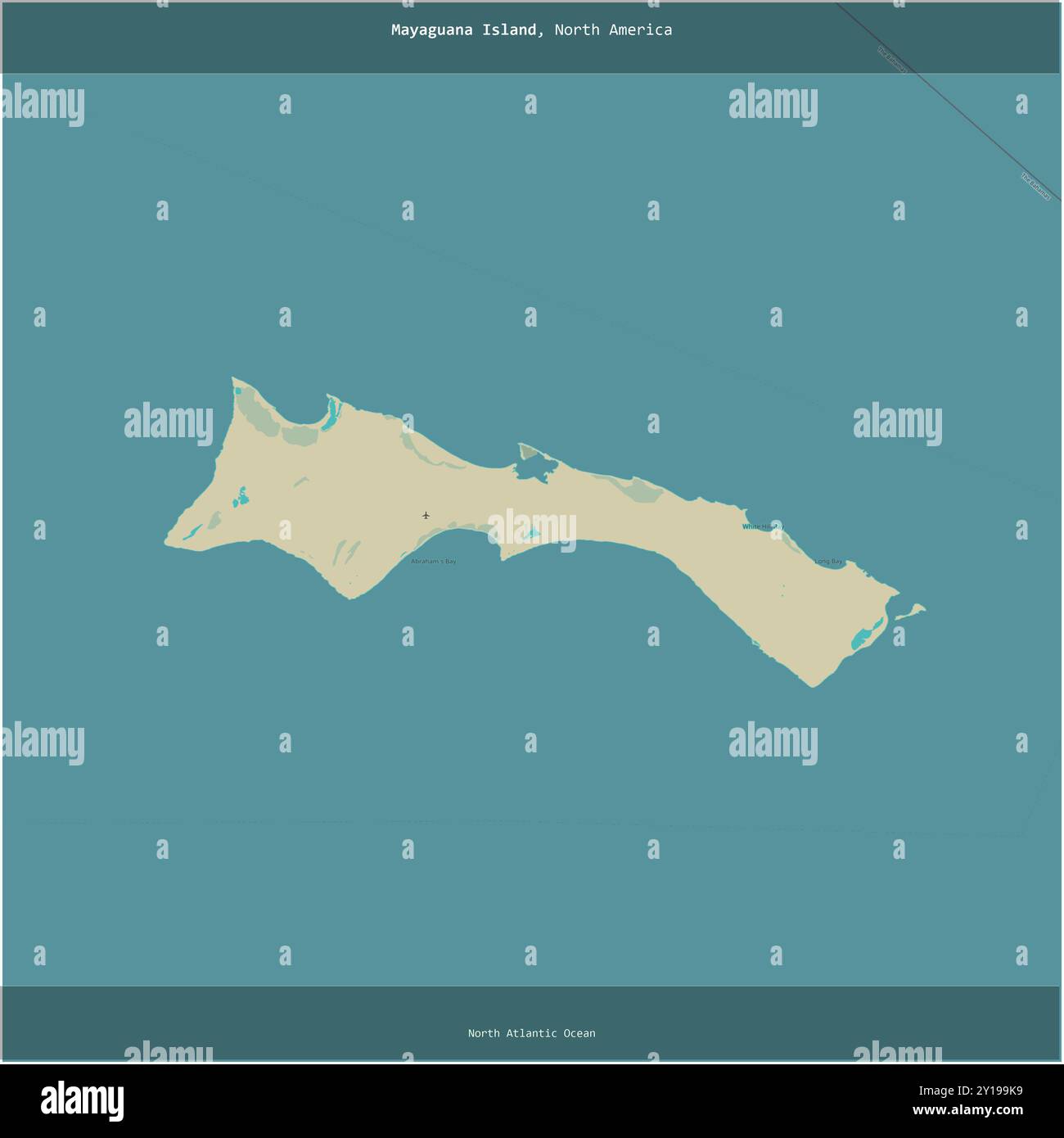 Mayaguana Island in the North Atlantic Ocean, belonging to Bahamas ...