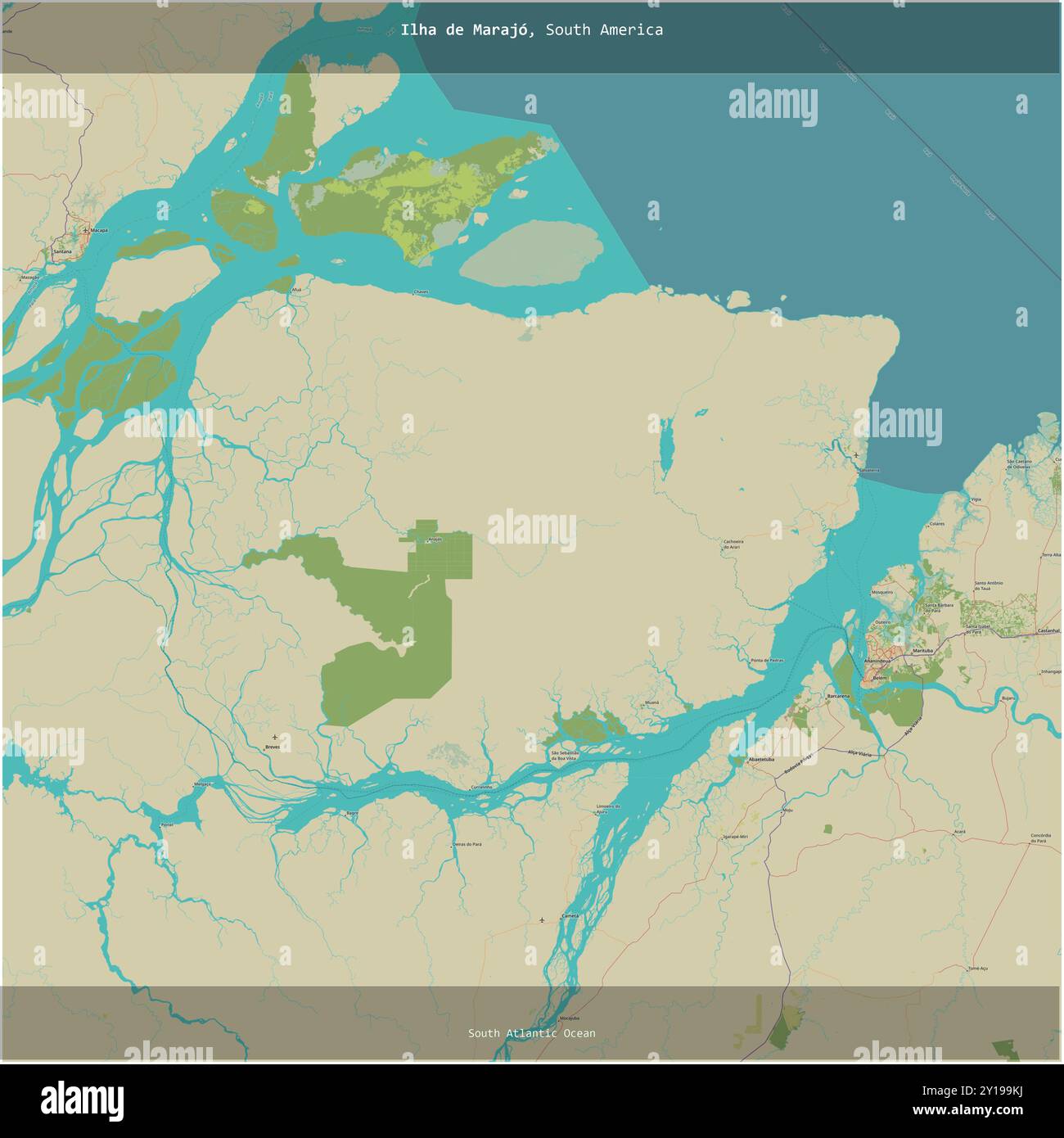 Ilha de Marajo in the South Atlantic Ocean, belonging to Brazil ...