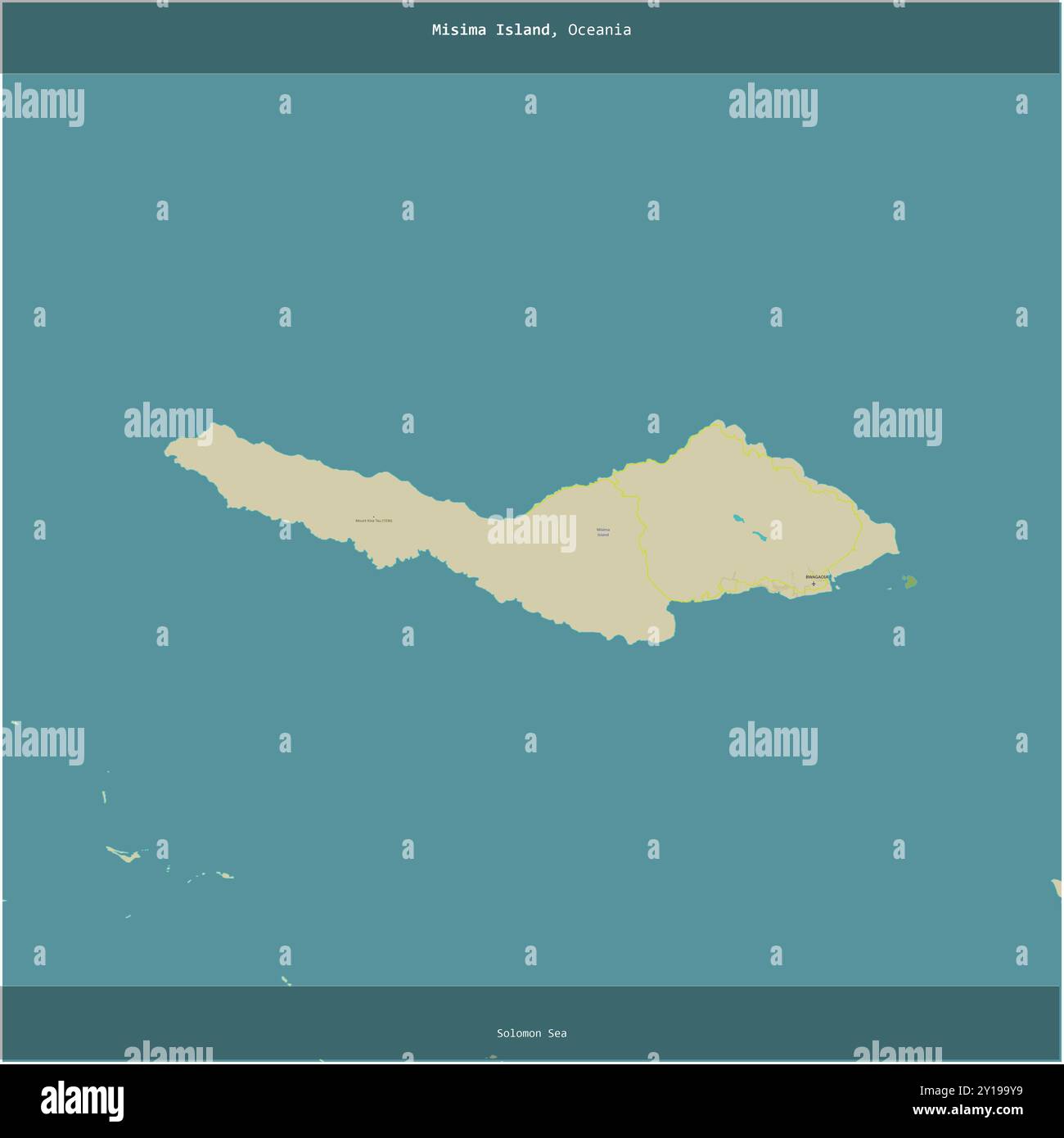 Misima Island in the Solomon Sea, belonging to Papua New Guinea ...
