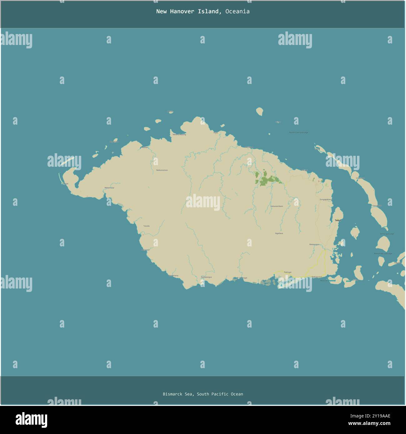 New Hanover Island in the Bismarck Sea, belonging to Papua New Guinea ...