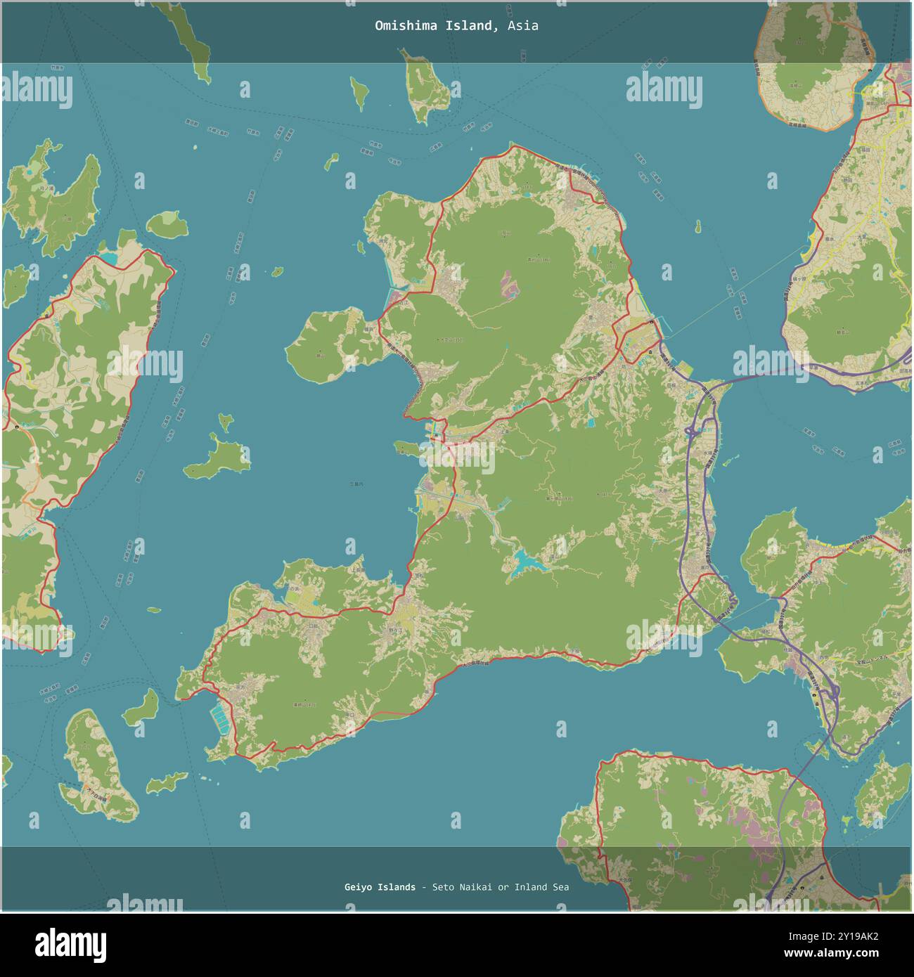 Omishima Island in the Seto Naikai or Inland Sea, belonging to Japan ...