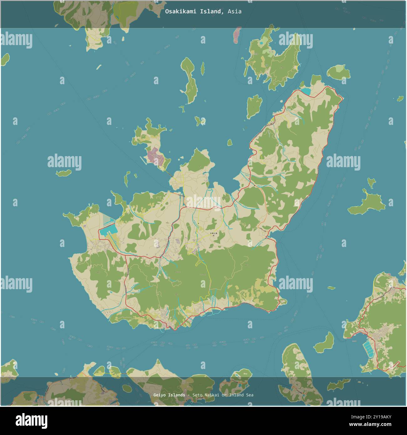 Osakikami Island in the Seto Naikai or Inland Sea, belonging to Japan ...