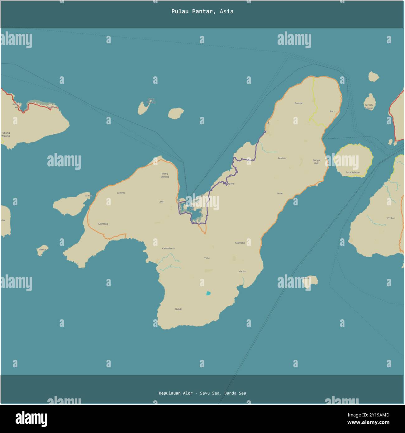 Alor island indonesia map hi-res stock photography and images - Alamy