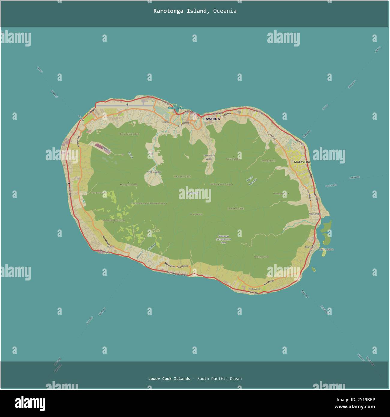 Rarotonga Island in the South Pacific Ocean, belonging to Cook Islands ...