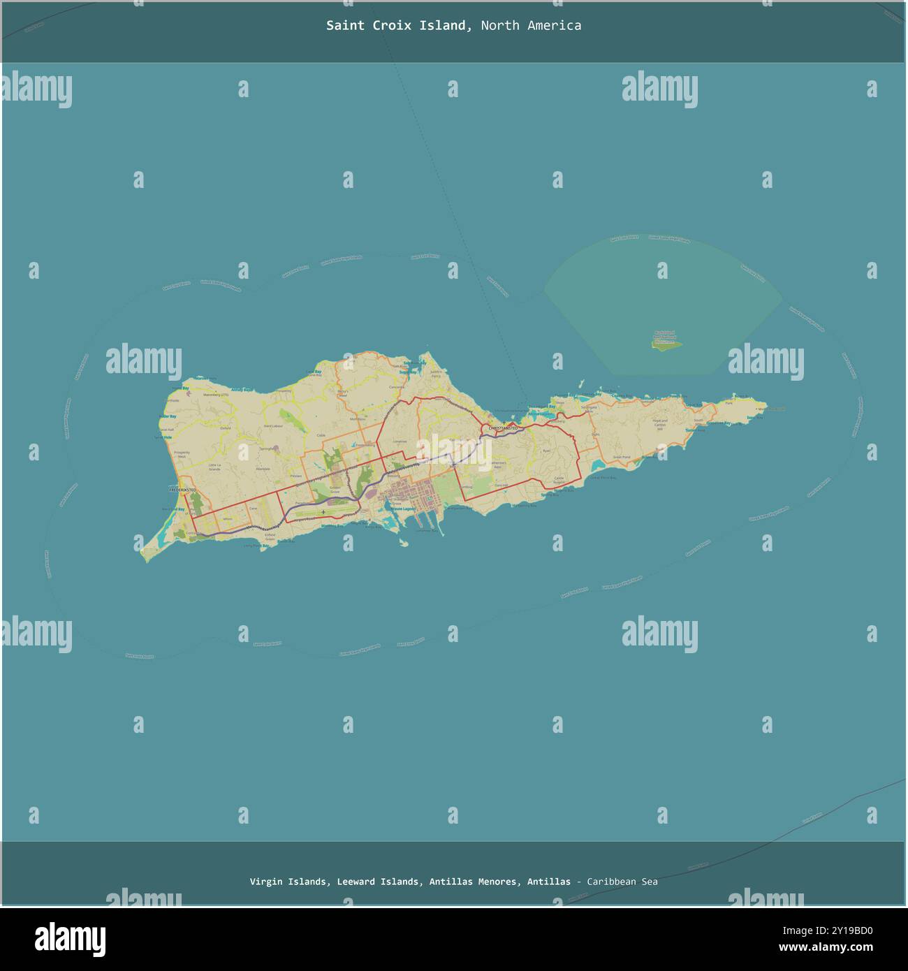 Saint Croix Island in the Caribbean Sea, belonging to U. S. Virgin ...