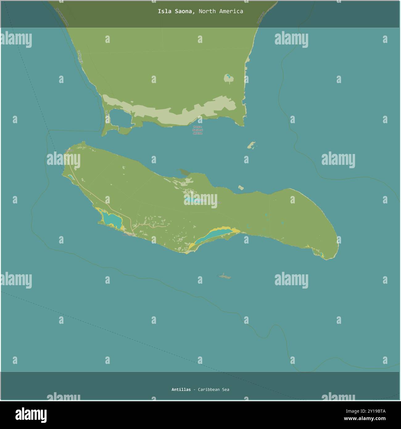 Isla Saona in the Caribbean Sea, belonging to Dominican Republic ...