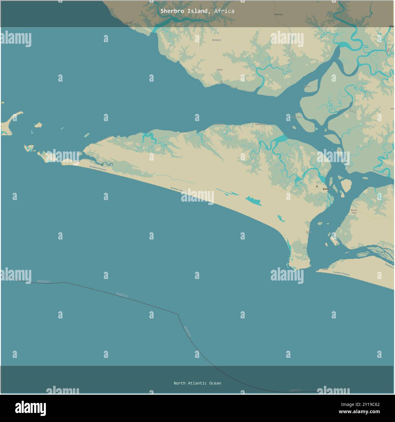 Sherbro Island in the North Atlantic Ocean, belonging to Sierra Leone ...