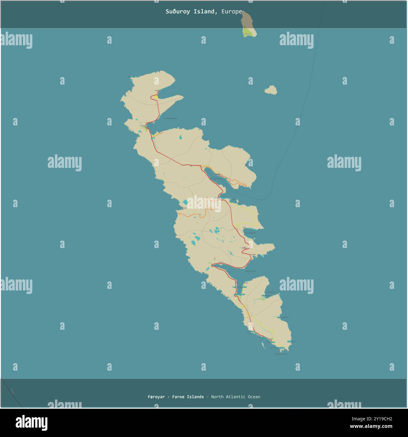 Suuroy Island in the North Atlantic Ocean, belonging to Faroe Islands ...