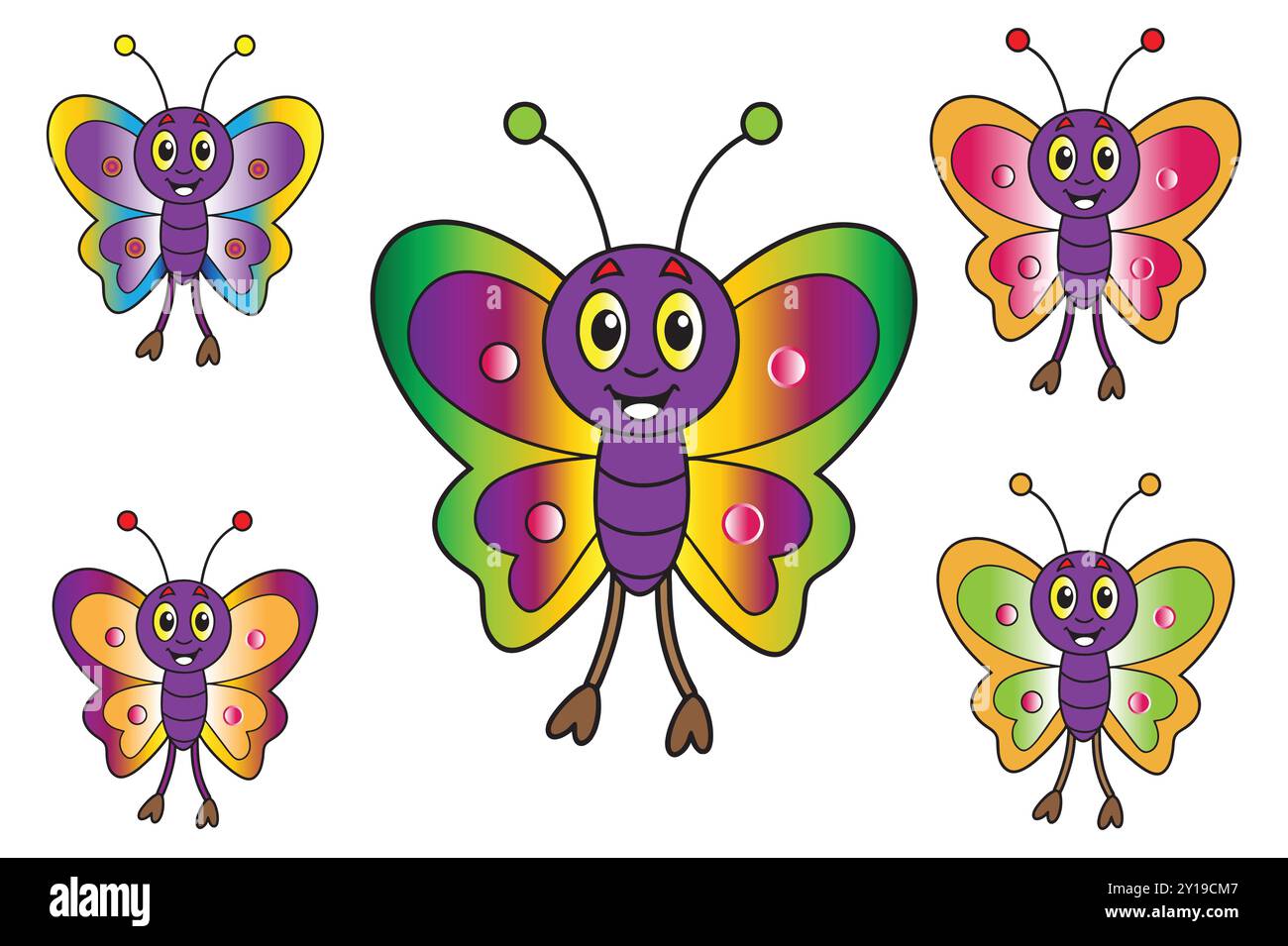 Colourful wing patterns Stock Vector Images - Alamy