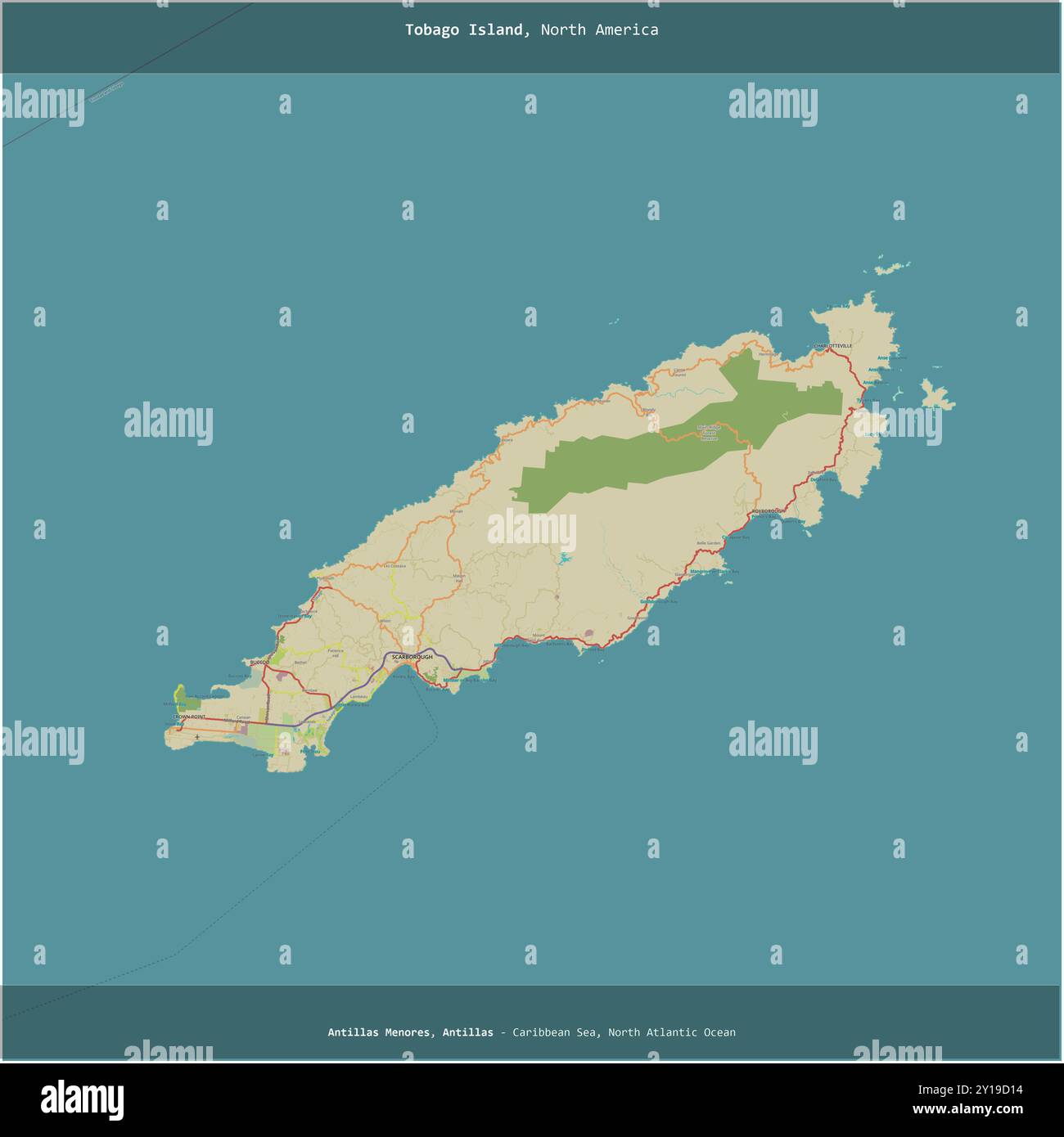 Tobago Island in the Caribbean Sea, belonging to Trinidad and Tobago ...